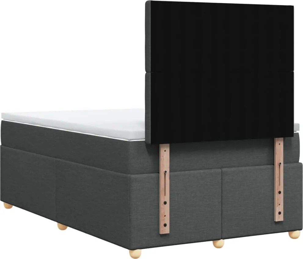Box spring postel s matrací tmavě šedá 120x200 cm textil 3291262