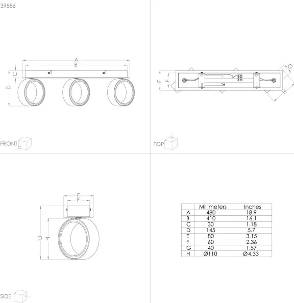 Eglo 39586 - LED Bodové svítidlo ALBARIZA 3xLED/4,6W/230V 3000K