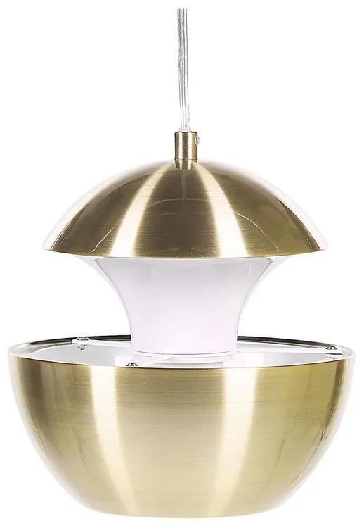 Kovová závěsná lampa mosazná BOJANA Beliani | BIANO