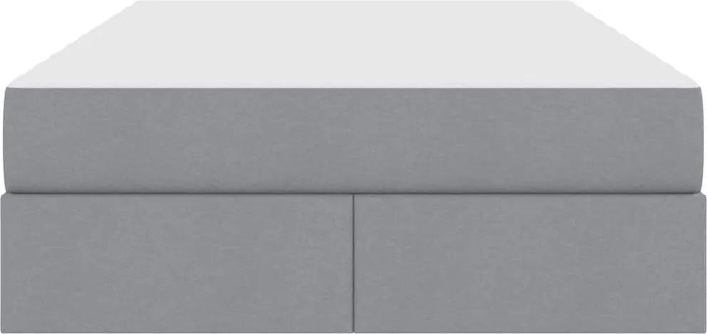 Postel s úložným prostorem a matrací Světle šedá 120 x 200 cm 3399652