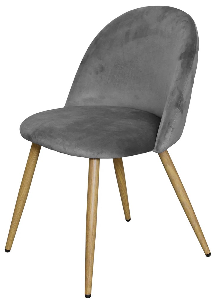 IDEA Jídelní židle LAMBDA šedý samet