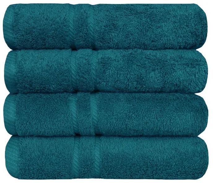 SCANquilt bavlněný ručník COTTONA petrolejová ručník 50 x 100 cm