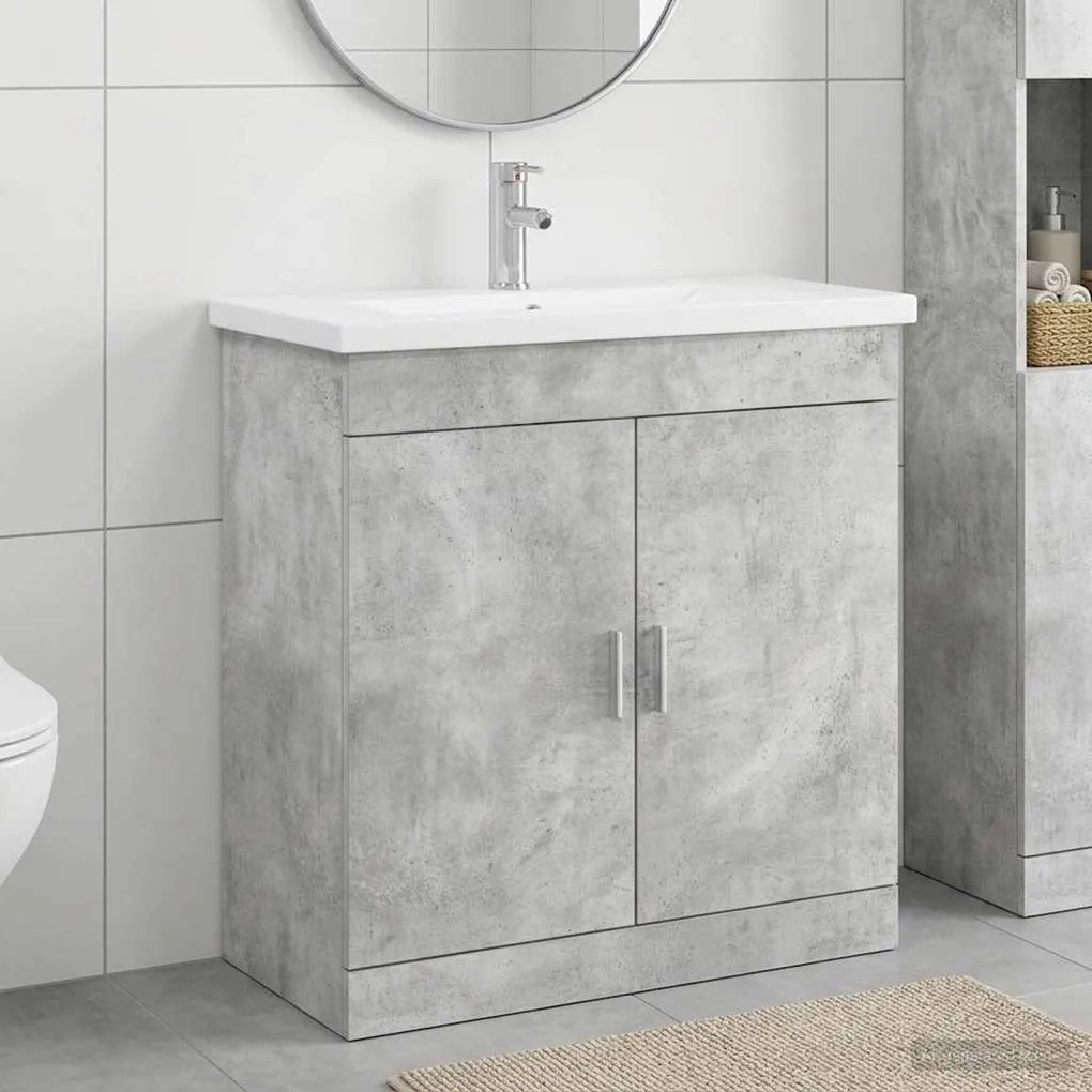 Sada koupelnového nábytku Betonově šedá 81 x 40 x 84,5 cm 3404361