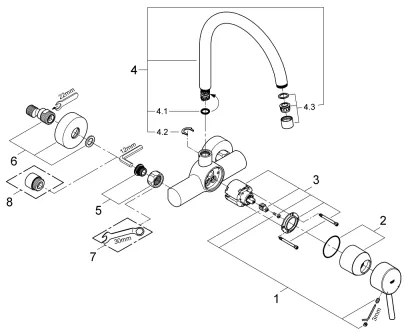 GROHE 32667001 - Dřezová baterie CONCETTO 280 mm lesklý chrom