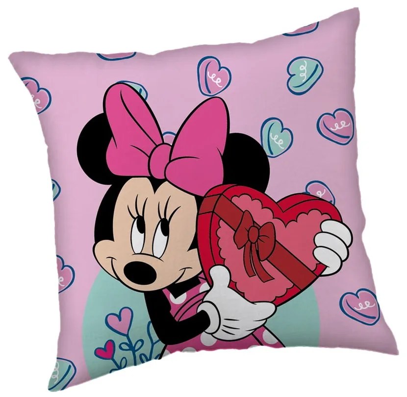 Fleecový dětský polštářek 40x40 cm Minnie "Purple" – Jerry Fabrics