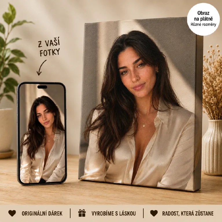 Foto obraz z vlastní fotky na plátno – Luxury Editorial prémiový styl Rozměry obrazu: 40 x 50 cm