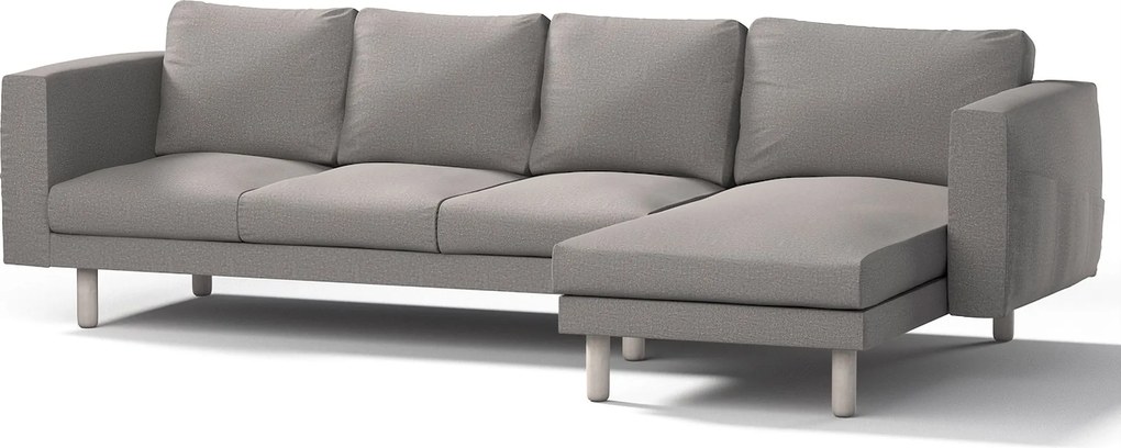 Potah na pohovku IKEA Norsborg 4-místná se šezlongem barva šedá látka pletený vzor