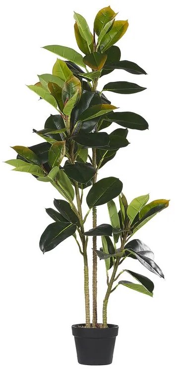 Umělá rostilina v květináči 134 cm FICUS ELASTICA Beliani