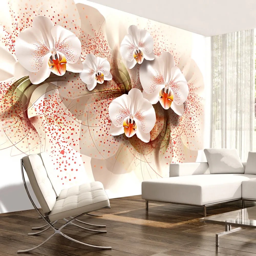 Fototapeta - Pale yellow orchids