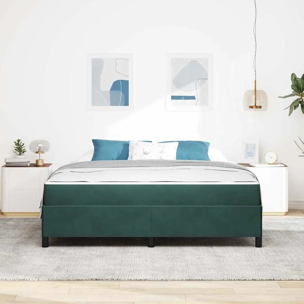 Rám postele Tmavě zelená 180 x 200 cm textil 3399081