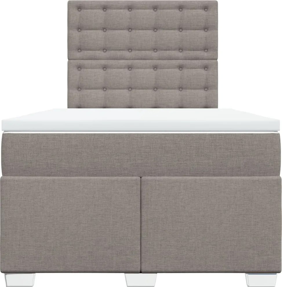 Box spring postel s matrací taupe 120x200 cm textil 3292773