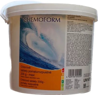 Chlorové tablety Maxi do bazénu - pomalurozpustné 3kg CHEMOFORM