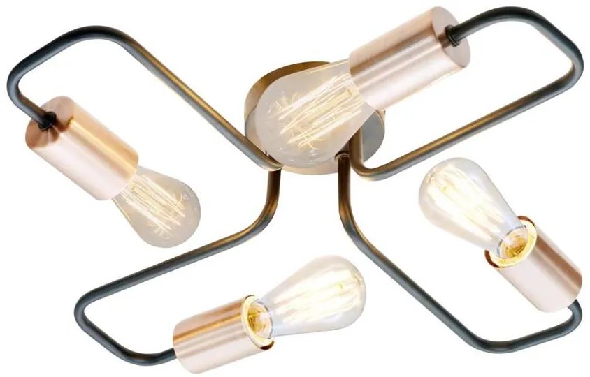Černé stropní svítidlo Herpe pro žárovku 4x E27  - Candellux