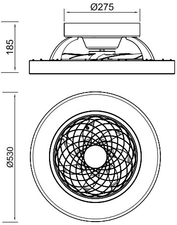 Mantra 7804 Tibet Mini , stropní svítidlo s ventilátorem a dálkovým ovladačem, LED 70W 2700K-5000K, bílá. průměr 53cm