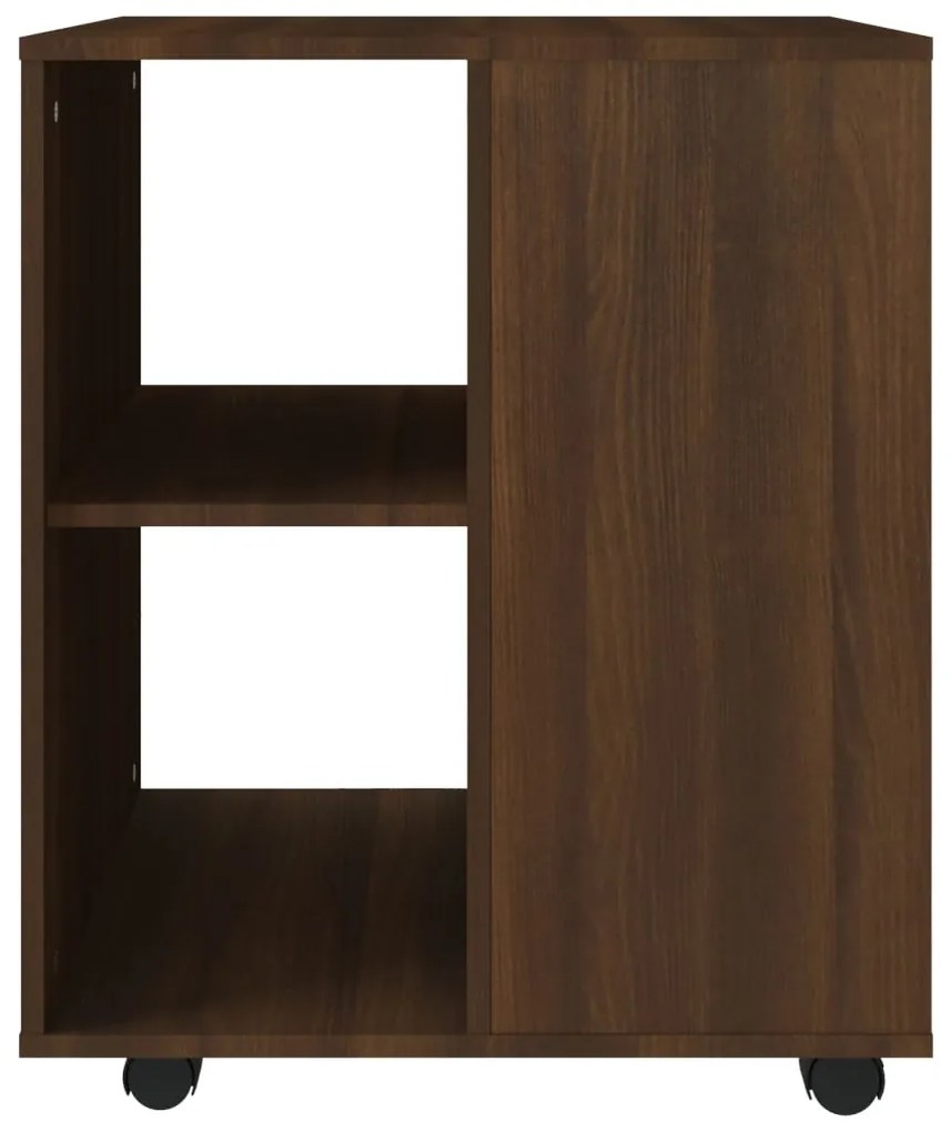 Skříňka na kolečkách hnědý dub 60 x 53 x 72 cm kompozitní dřevo - Default Title