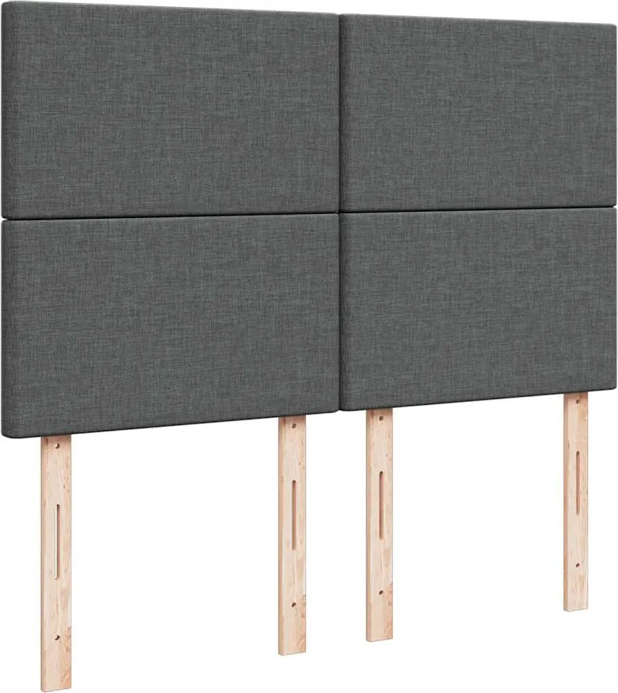 Box spring postel s matrací tmavě šedá 140x200 cm textil 3292073