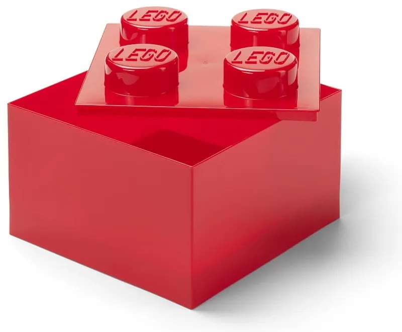Červený plastový dětský úložný box 25x25x18 cm – LEGO® Biano.cz