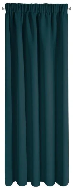 Dekorační závěs s řasící páskou "BLACKOUT" zatemňující SHARY 135x270 cm, petrolejová, (cena za 1 kus) MyBestHome