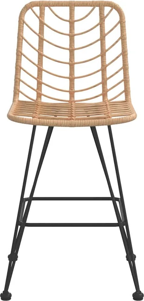 Barové stoličky 2 ks 45 x 56 x 103,5 cm PE ratan a ocel 319430