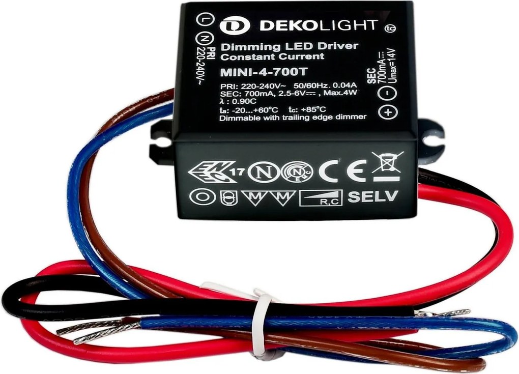 IMPR 872134 Deko-Light LED-napájení MINI, DIM, CC, MINI-4-700T/4W konstantní proud 700 mA IP65 stmívatelné 2,5-6V DC 2,00-4,00 W