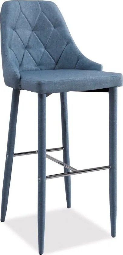 Casarredo Barová čalouněná židle TRIX H-1 denim