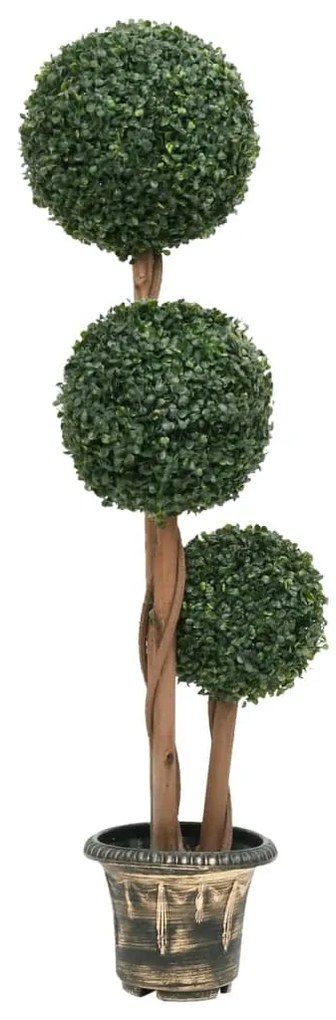 Umělý zimostráz ve tvaru koule s květináčem zelený 119 cm 336514