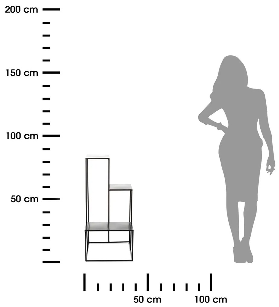 Stojan na květiny LOFT 85 cm černý