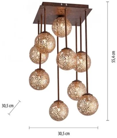 Paul Neuhaus 6238-48 - Lustr na tyči GRETA 9xG9/40W/230V