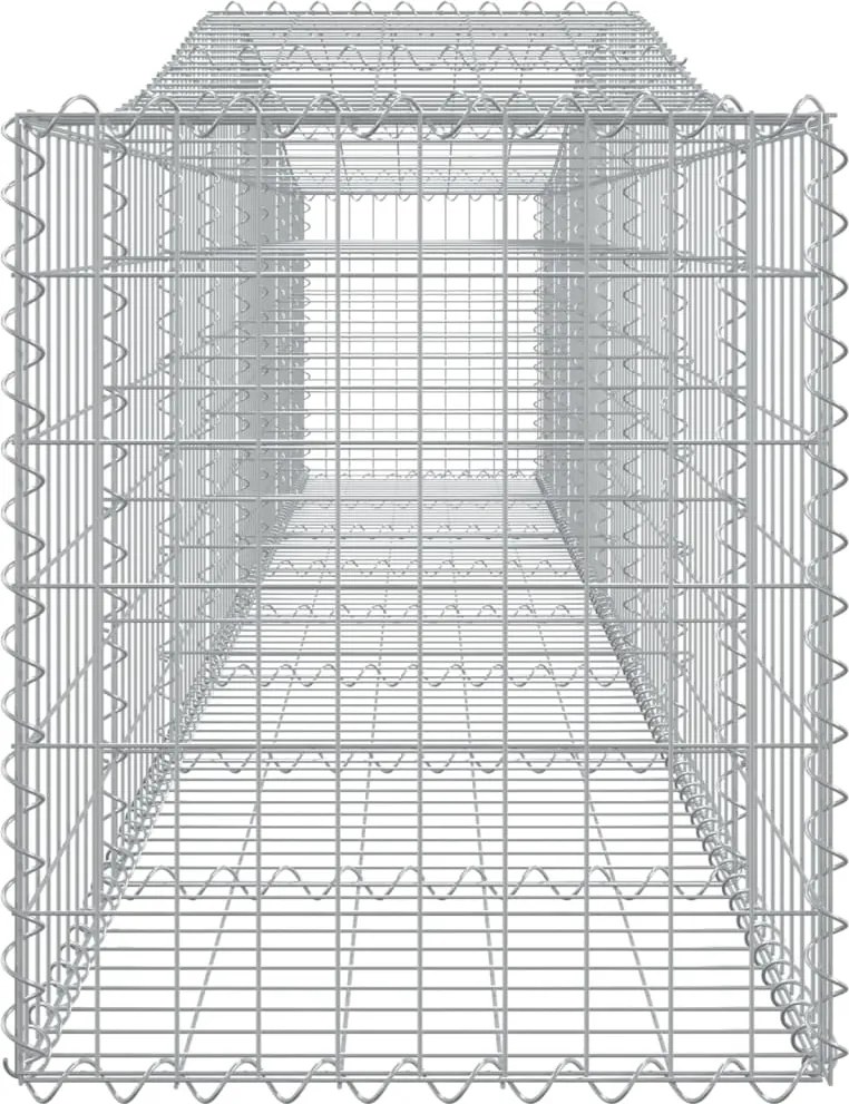 Klenuté gabionové koše 2 ks 400x50x60/80 cm pozinkované železo 3145930