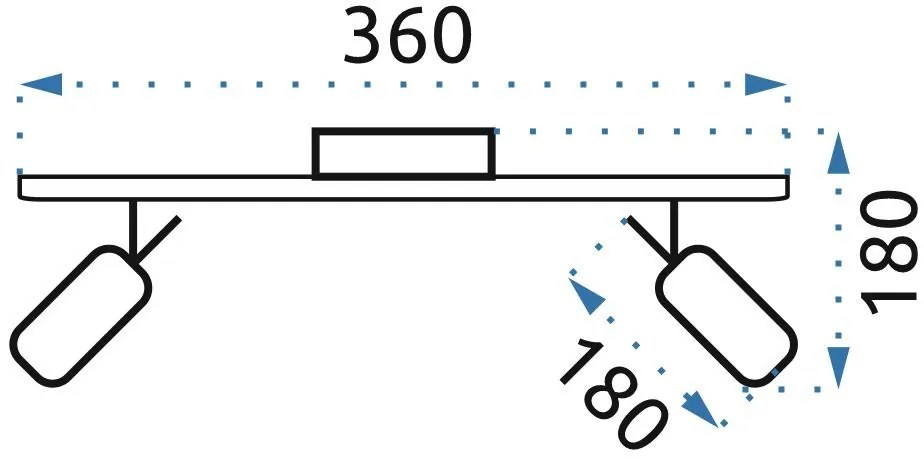 Toolight Stropní / nástěnné bodové osvetlění APP746-2C chrom