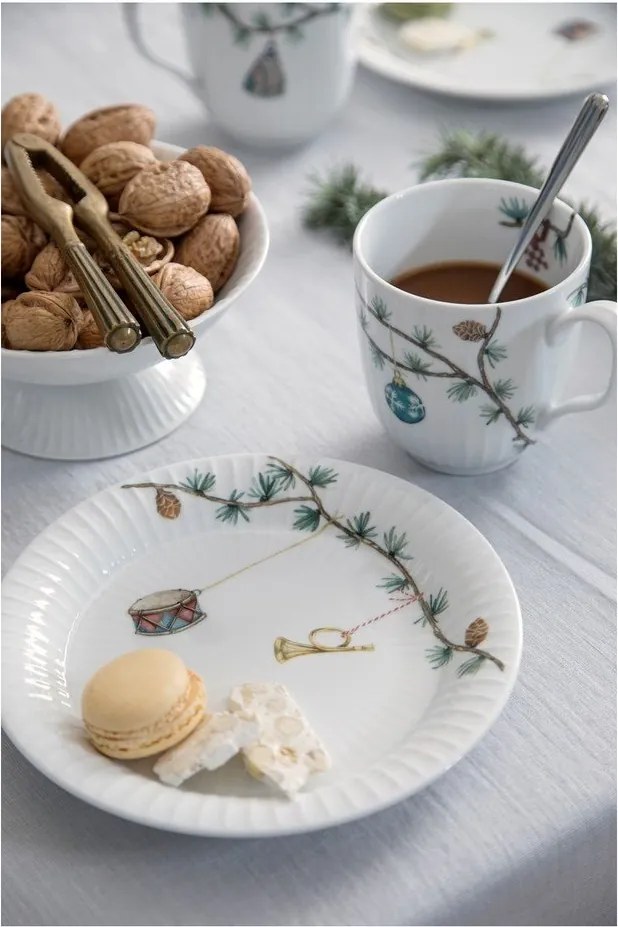 Bílý dezertní porcelánový talíř s vánočním motivem ø 19 cm Hammershøi Christmas – Kähler Design