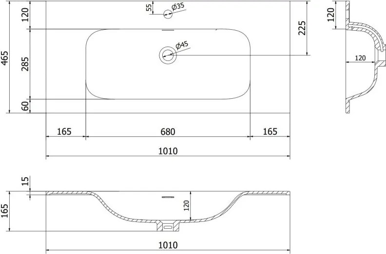 Mexen Orio, koupelnová skříňka 100 cm s umyvadlem Vela, 1 zásuvka, bílá matná, 91A10-10023-1-BF01-W23M01