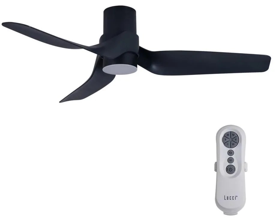 Lucci air 213354 - LED Stmívatelný ventilátor NAUTICA 1xGX53/12W/230V černá + DO 213354