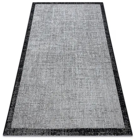 Kusový koberec SISAL FLOORLUX 20401 stříbrný / černý Rozměr: 140x200 cm