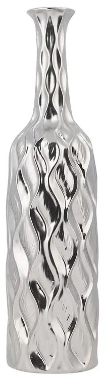 Dekorativní váza stříbrná BASSANIA Beliani