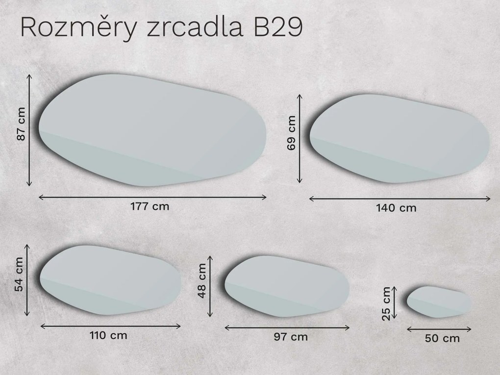 Bronzové zrcadlo Base B29 177×87
