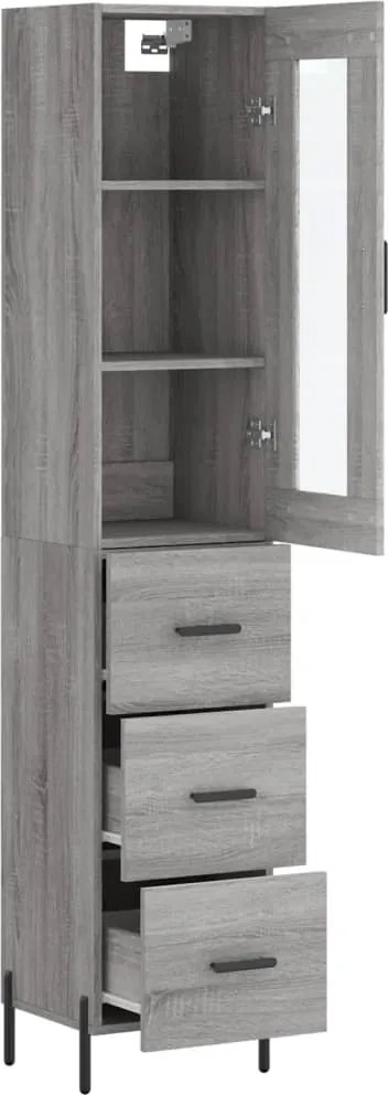 Skříň highboard šedá sonoma 34,5 x 34 x 180 cm kompozitní dřevo 3199247