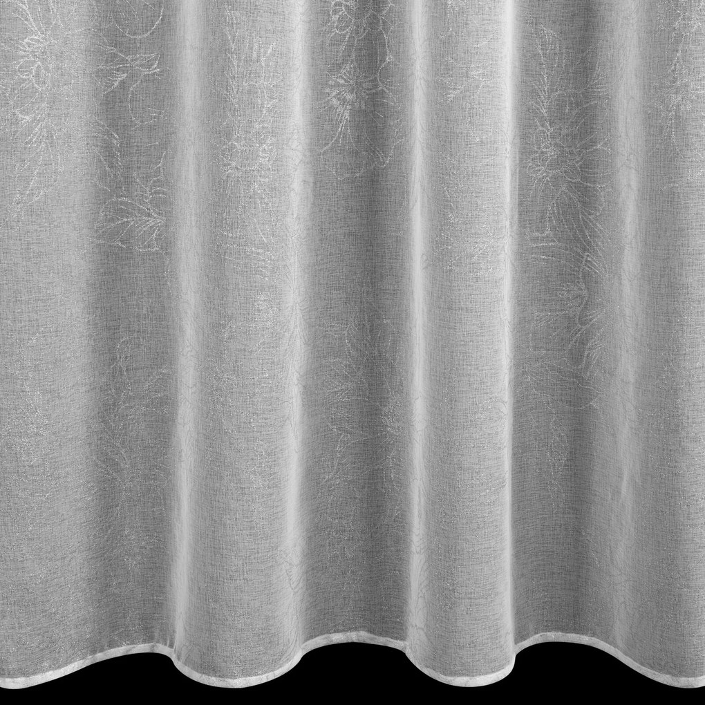 ZÁCLONA NA KROUŽCÍCH ANITA 140X270 CM BÍLÁ
