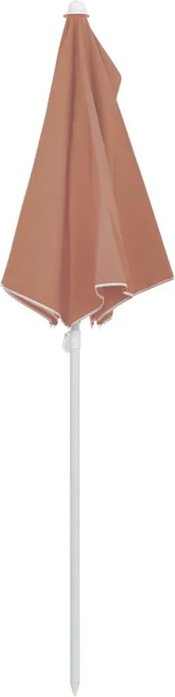Zahradní půlkruhový slunečník s tyčí 180 x 90 cm terakotový 315564
