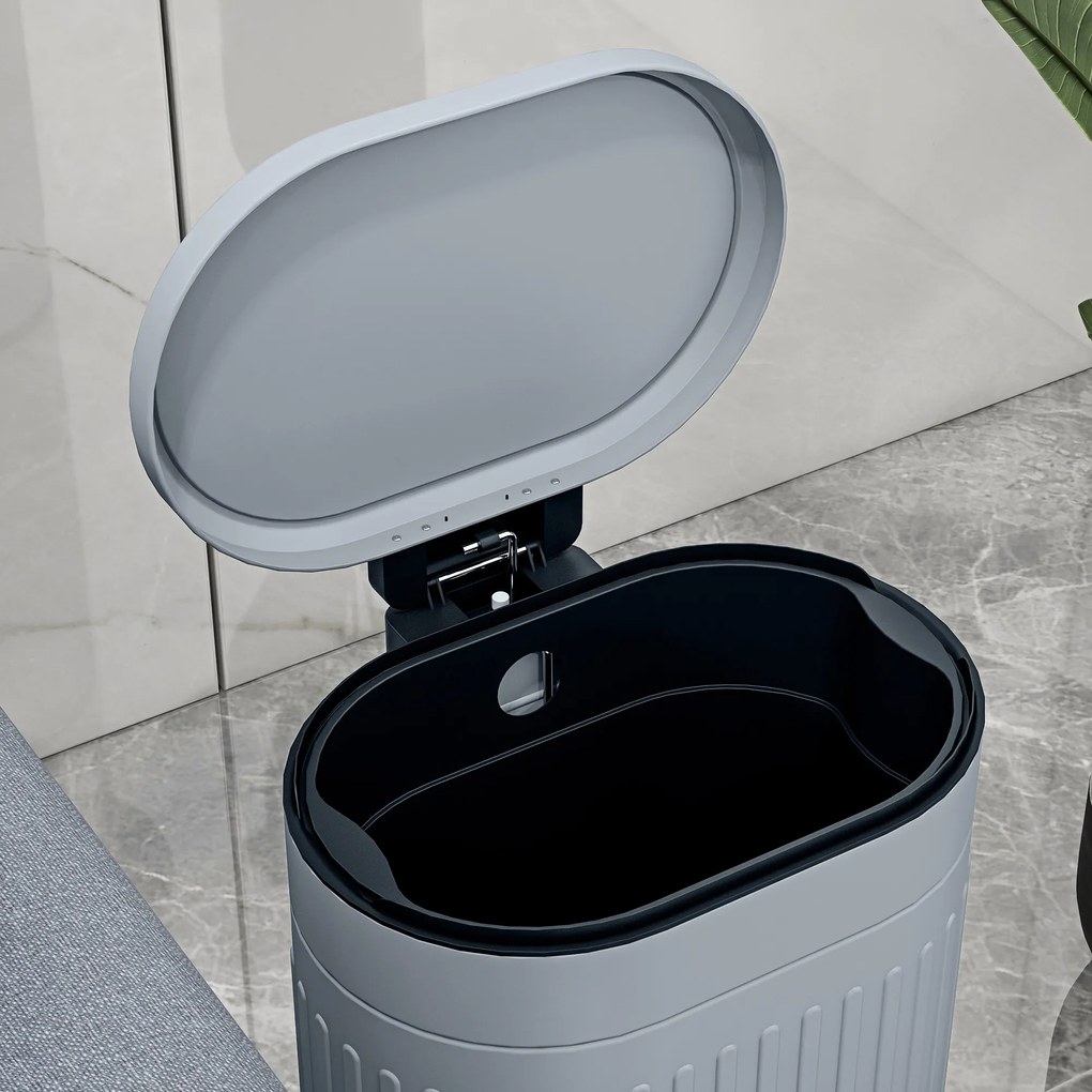 Mülleimer 20L Treteimer mit Deckel Fußpedal herausnehmbarem Inneneimer Soft-Close-Funktion 36,5 x 31,2 x 45 cm, Grau