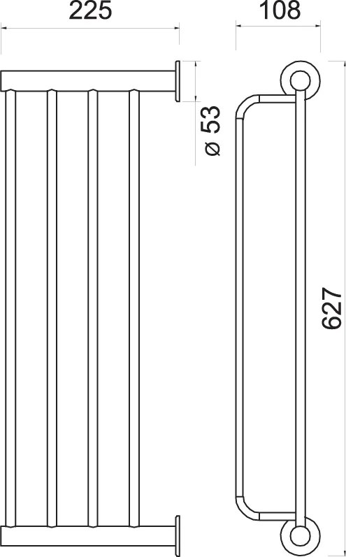 Ferro Smile Velký držák ručníků se závěsem SMILE, chromová, ASM35
