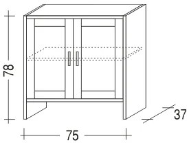 Gazel SENDY Alfa komoda plná přírodní