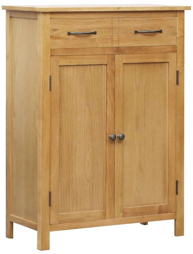 Botník 76 x 37 x 105 cm masivní dubové dřevo 247460