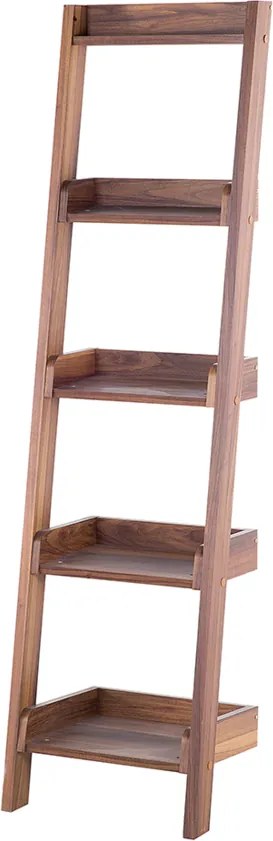 Dřevěná police na knížky ve tvaru žebříku - MOBILE DUO