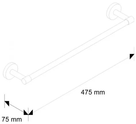 Věšák na ručníky L400, 47,5 cm