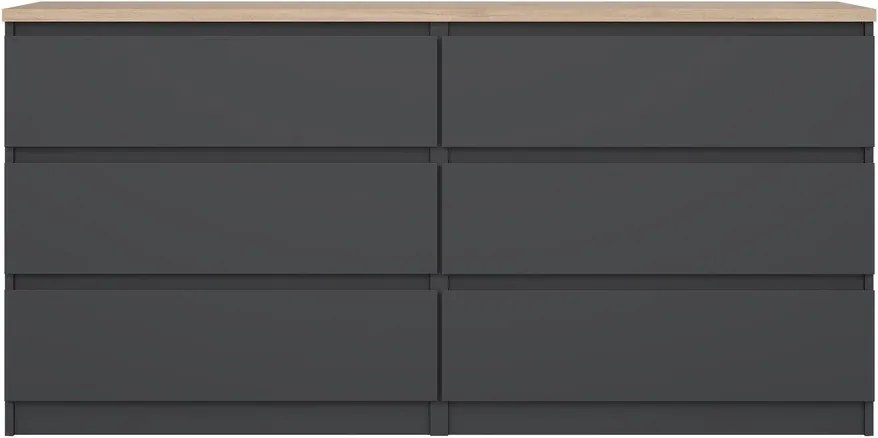 Tmavě šedá komoda 154x76x50 cm Naia – Tvilum