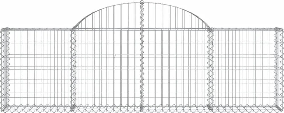 Klenuté gabionové koše 13 ks 200x30x60/80 cm pozinkované železo 3146079