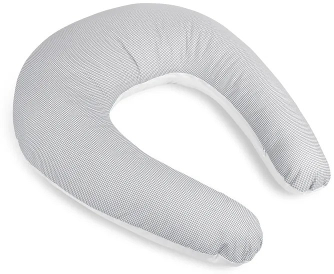 Bellatex Kojicí polštář s povlakem na zip po obvodu 180 cm Kostička šedá, bílá