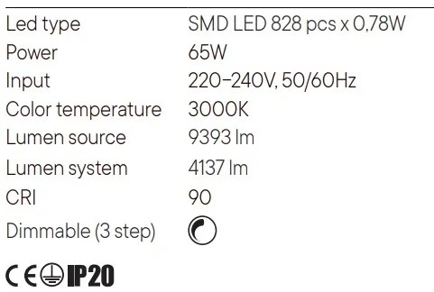 Stropní nástěnné led designové svítilo Redo Cronos Barva: Bílá, Chromatičnost: S - 38,5cm