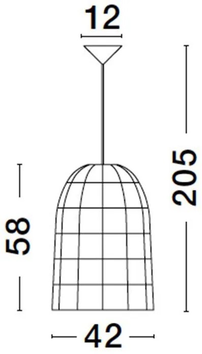 Nova Luce Závěsné svítidlo GRIFFIN, ø 42cm, E27 1x12W